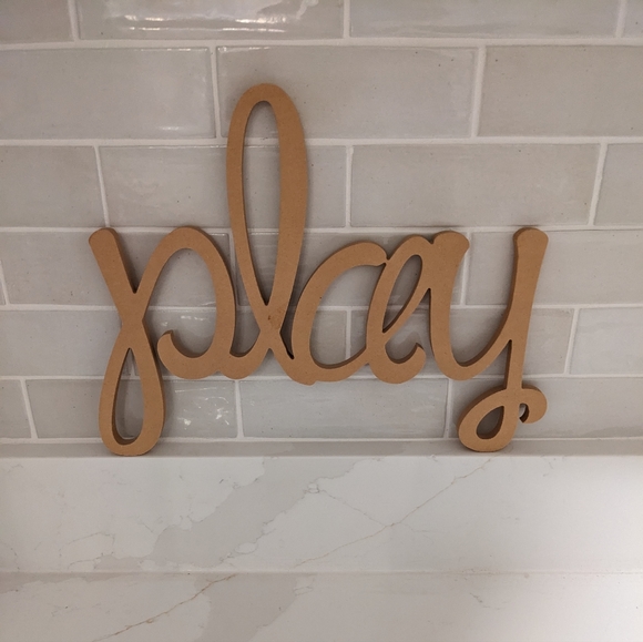 Accents | New 12 Play Cursive Word | Poshmark
